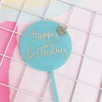 China Ins happy birthday butterfly star rainbow anniversary acrylic cake topper  wholesale for sale