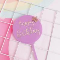 China Ins happy birthday butterfly star rainbow anniversary acrylic cake topper  wholesale for sale