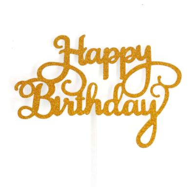 China party decoration  paper  Happy birthday  acrylic cake topper for sale