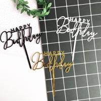 China party decoration  paper  Happy birthday  acrylic cake topper for sale