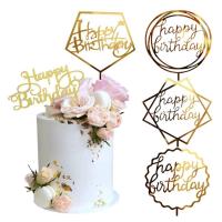 China party decoration  paper  Happy birthday  acrylic cake topper for sale