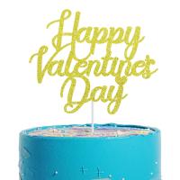 China party decoration  paper  Happy Valentine's Day cake topper for sale