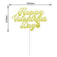 China party decoration  paper  Happy Valentine's Day cake topper for sale