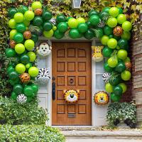 China Jungle Safari Theme Party Balloon Garland  Animal Balloons with  Palm Leaves for kids birthday Baby Shower decoration for sale