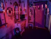China 12 pieces of Halloween night club shopping malls KTV horror decoration PVC blood knife  trick props hanging  banner for sale