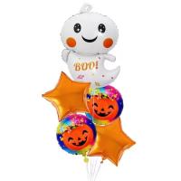 China Halloween 2022 home decor balloon party ghost  bat witch pumpkin foil balloons set of 5 for sale