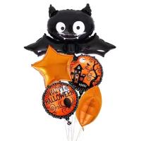 China Halloween 2022 home decor balloon party ghost  bat witch pumpkin foil balloons set of 5 for sale