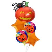 China Halloween 2022 home decor balloon party ghost  bat witch pumpkin foil balloons set of 5 for sale