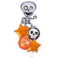 China Halloween 2022 home decor balloon party ghost  bat witch pumpkin foil balloons set of 5 for sale