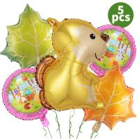 China 2022  fall decor Thanksgiving happy fall party maple leaves pumpkin balloons banner for sale