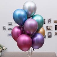 China Party decoration rose gold chrome color helium gas latex metallic balloon for sale
