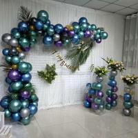China Party decoration rose gold chrome color helium gas latex metallic balloon for sale