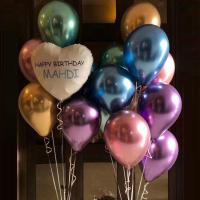China Party decoration rose gold chrome color helium gas latex metallic balloon for sale