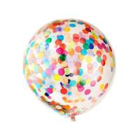 China big clear color 36inch confetti transparent stuffing latex  balloons for sale