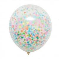 China big clear color 36inch confetti transparent stuffing latex  balloons for sale