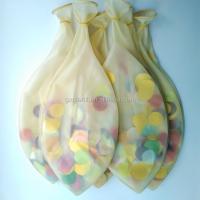 China big clear color 36inch confetti transparent stuffing latex  balloons for sale
