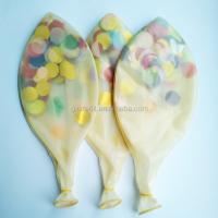 China big clear color 36inch confetti transparent stuffing latex  balloons for sale