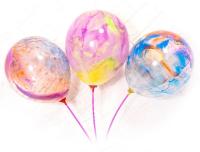 China New product idea Bag of 24pcs 12 inch transparent latex graffiti  balloon with different pigments for sale