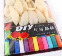 China New product idea Bag of 24pcs 12 inch transparent latex graffiti  balloon with different pigments for sale