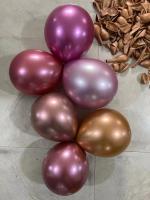 China Wholesale high quality 12 inch chrome  champagne gold rose gold silver color latex helium balloons for birthday  wedding for sale