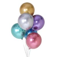 China Rose gold champagne 12 inch latex chrome balloons For Party Decorations for sale