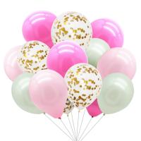 China custom made 12 inch clear silver and gold confetti latex nitrile balloons for christmas decoration for sale