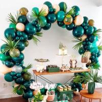 China New product idea birthday party  single and double layer latex aqua teal metallic balloons for sale
