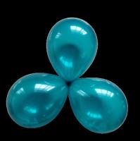 China New product idea birthday party  single and double layer latex aqua teal metallic balloons for sale