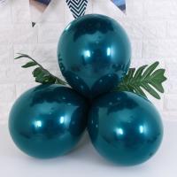 China New product idea birthday party  single and double layer latex aqua teal metallic balloons for sale