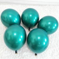 China New product idea birthday party  single and double layer latex aqua teal metallic balloons for sale