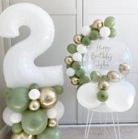 China birthday wedding anniversary balloons party decorations 12inch rubber latex   vintage  avocado sage green balloons for sale