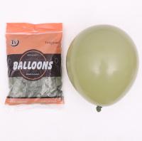 China birthday wedding anniversary balloons party decorations 12inch rubber latex   vintage  avocado sage green balloons for sale