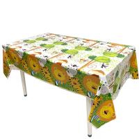 China Safari Animal Jungle Theme birthday Party Supplies  Tableware Set  of Plates  Napkins Tablecloths Straws for sale