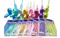 China high quality style silver gold rose gold metallic chrome 260 q  long  twisting modeling  balloon for animal flower modeling for sale