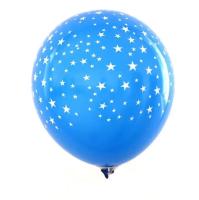 China Wholesale  12inch latex balloon party decoration high quality printing star printed assorted color balloons for sale