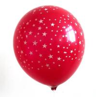 China Wholesale  12inch latex balloon party decoration high quality printing star printed assorted color balloons for sale