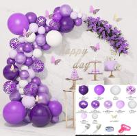 China Amazing happy birthday party purple balloon garland arch kit for sale