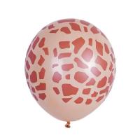 China safari zoo animal lines leopard tiger giraffe zebra puppy  cow printed latex balloon 12 inch for children happy birthday  party for sale
