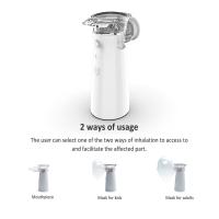 China Modern Design Silent Handheld Portable Nebulizer White With One Button Switch for sale