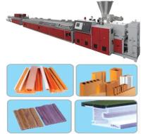 China Wood Plastic Composite Extrusion Line for Ceiling Rail Profiles 65mm to 188mm for sale