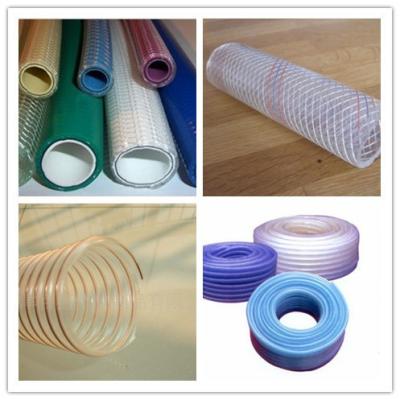 China PVC Fiber Reinforced Horse Plastic Pipe Extrusion Line 65mm Double Screw Extruder 40-120kg/hr for sale