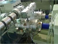 China Fully Automatic Twin Screw Extruder , PVC Dual Line Rigid Pipe Making Machine for sale