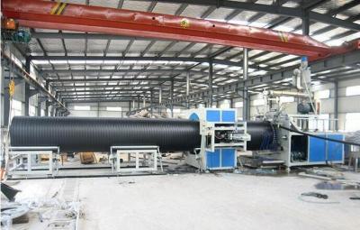 China Carbon Spiral Reinforcing Plastic Pipe Extrusion Line , Pe Pipe Machine for sale