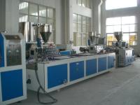 China Automatic Twin Screw Plastic Profile Extrusion Line , Plate Pvc Extrusion Machine for sale