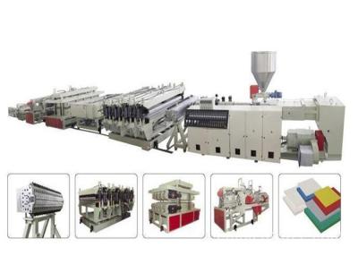 China PVC Crust Foamed Plastic Board Extrusion Line with 1220-1830mm Width and 1-30mm Thickness Capacity for sale