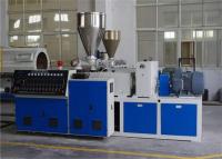 China Conical Twin Screw Extruder Plastic Extrusion Line For PVC Pipe for sale