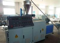 China High Output PVC Plastic Conical Twin Screw Extruder With Electrical Control System for sale