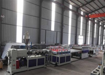 China Twin Screw Three - Layer Wood Plastic Extrusion Line , Wpc Extrusion Machine for sale