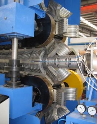China PP PE Double Wall Corrugated Pipe Extrusion Line 50-200mm for Drainage and Cable Protection for sale