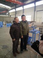 China Fully Automatic PVC Double Pipe Machine, PVC One Out Of Two Pipe Production Line for sale